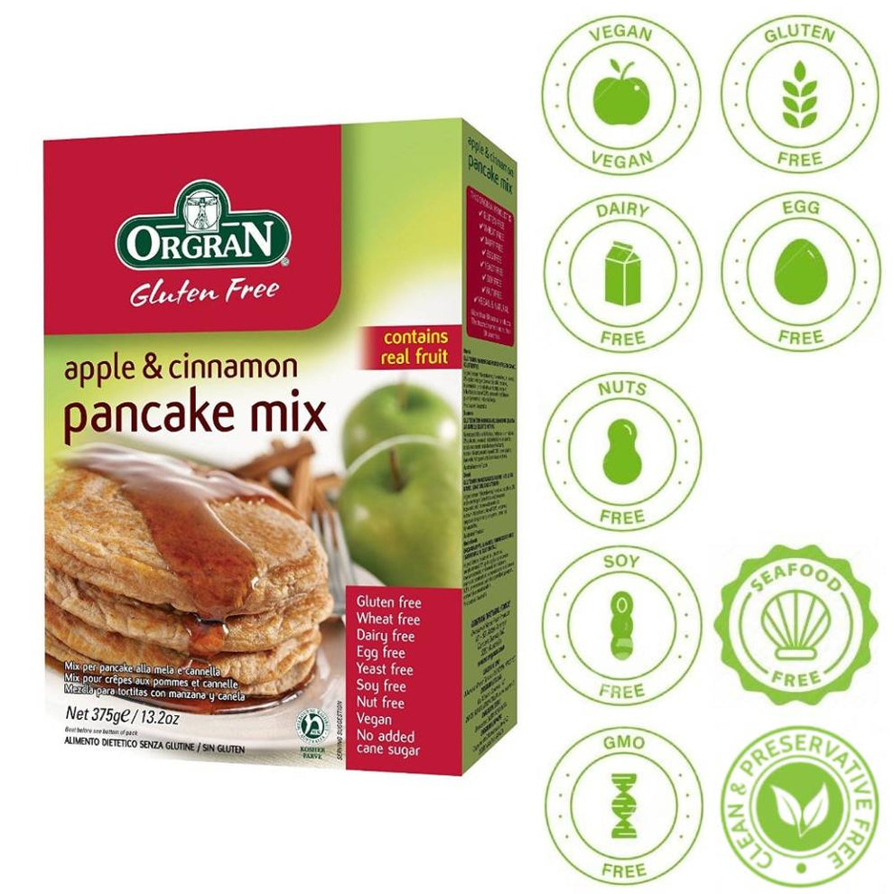 Orgran Apple & Cinnamon Pancake Mix 375g – GlutenfreeSG