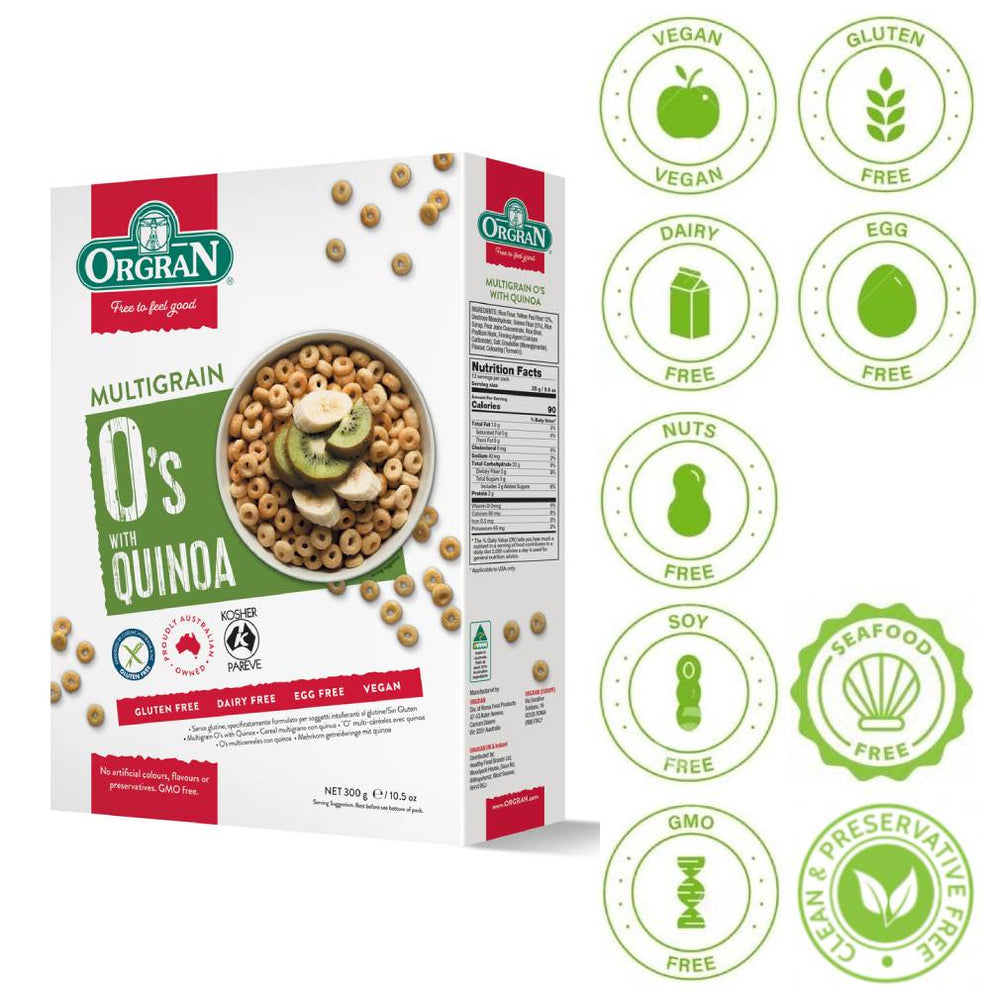 Orgran Multigrain O’s with Quinoa 300g – GlutenfreeSG